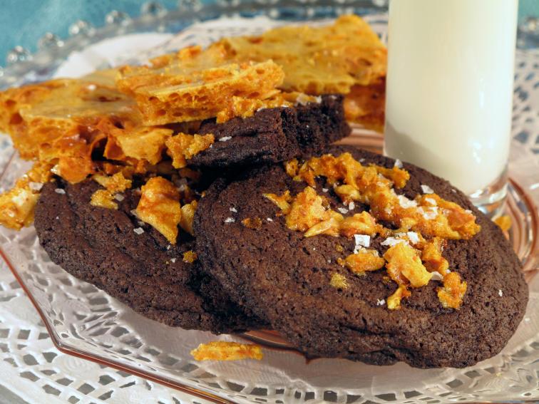 Chocolate Honeycomb Cookies : Recipes : Cooking Channel Recipe | Nadia ...