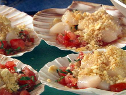 Scallops on the Half Shell Recipe | Alton Brown | Cooking Channel